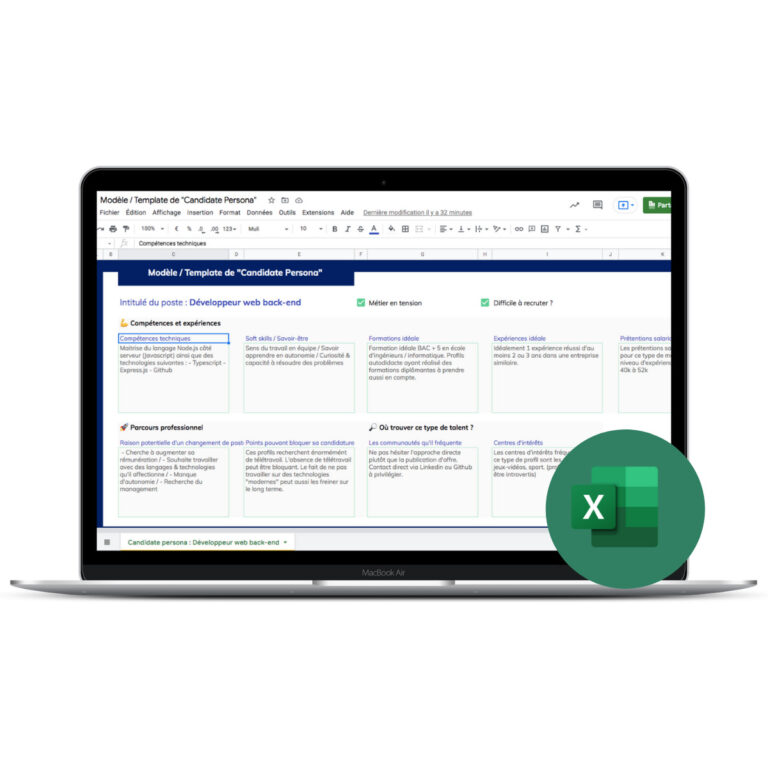 Outil Excel : Matrice de compétences RH à télécharger gratuitement